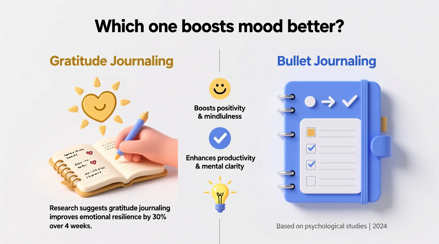 Gratitude Journaling Vs Bullet Journaling Which One Boosts Mood Better
