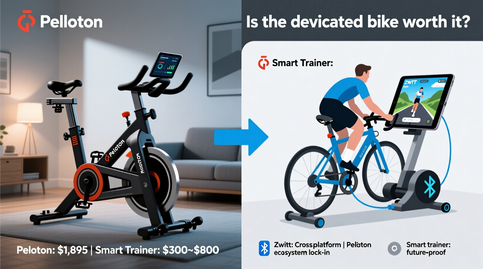 Peloton Vs Zwift Setup Is The Dedicated Bike Worth It Compared To A ...