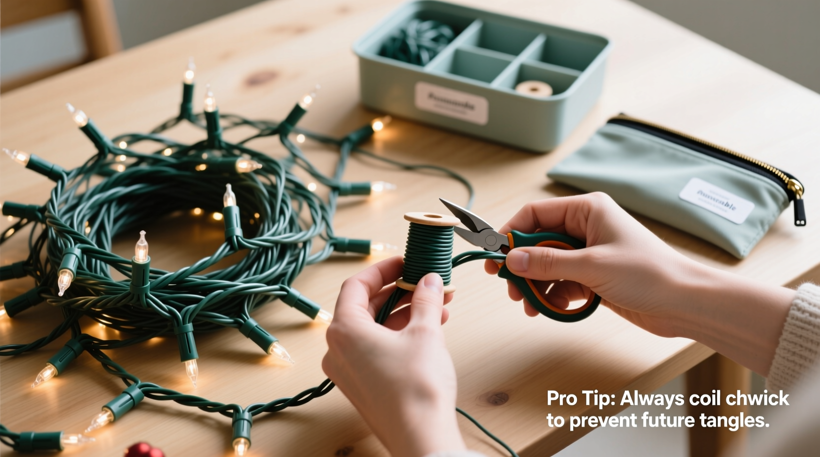 How To Organize Tangled Christmas Light Strands Like A Pro Before Storing