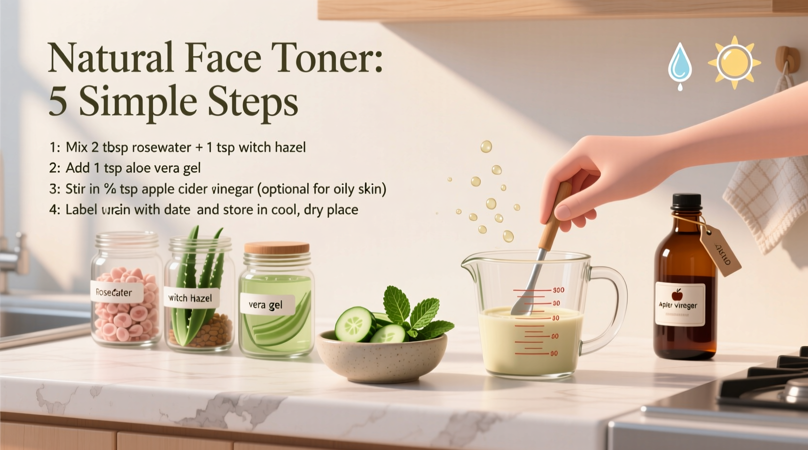 How To Make Your Own Natural Face Toner Using Pantry Ingredients Safely ...