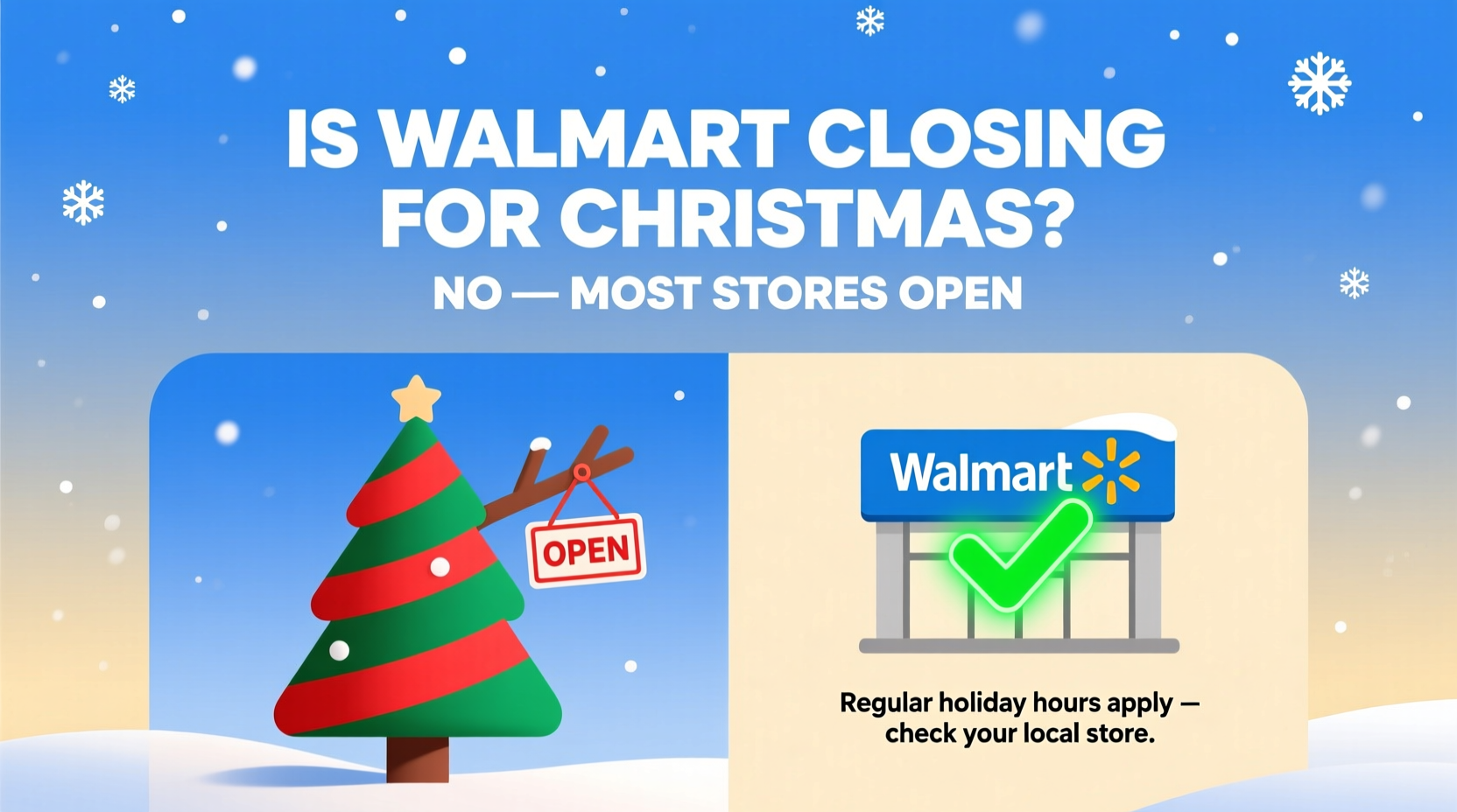 Is Walmart Closing for Christmas? No, Most Stores Open