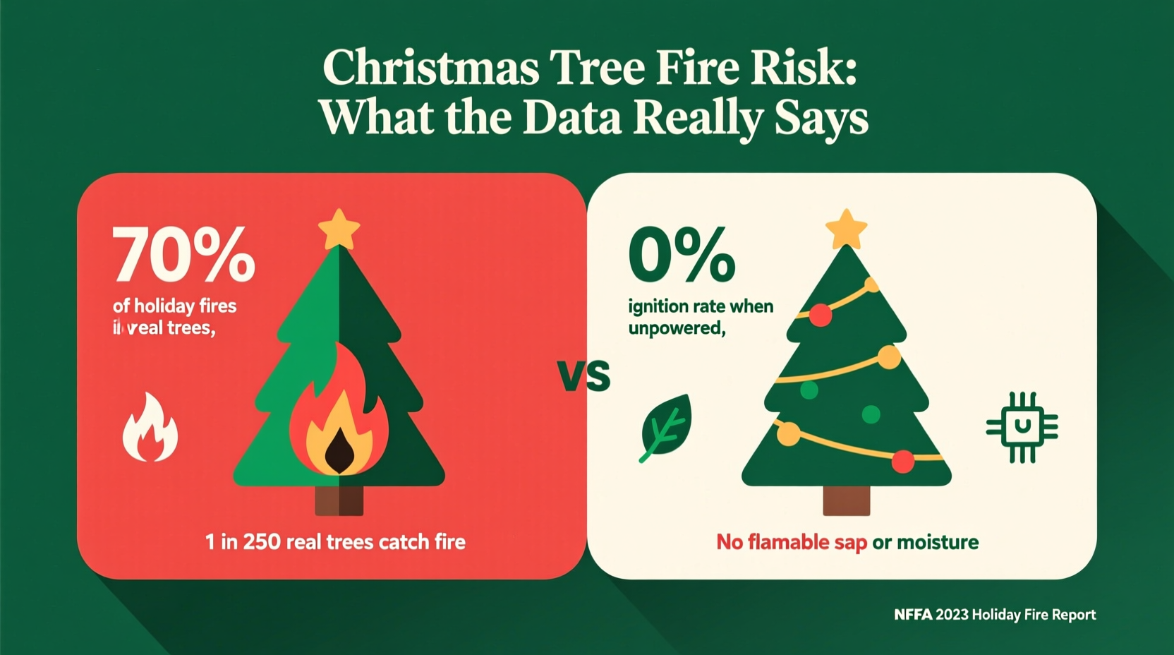 Christmas Tree Fire Risk Statistics What Data Says About Real Vs Artificial