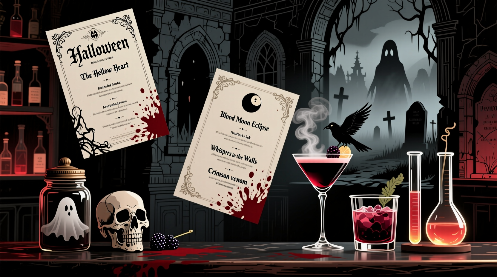 How To Curate A Horror-themed Cocktail Menu For Halloween Night