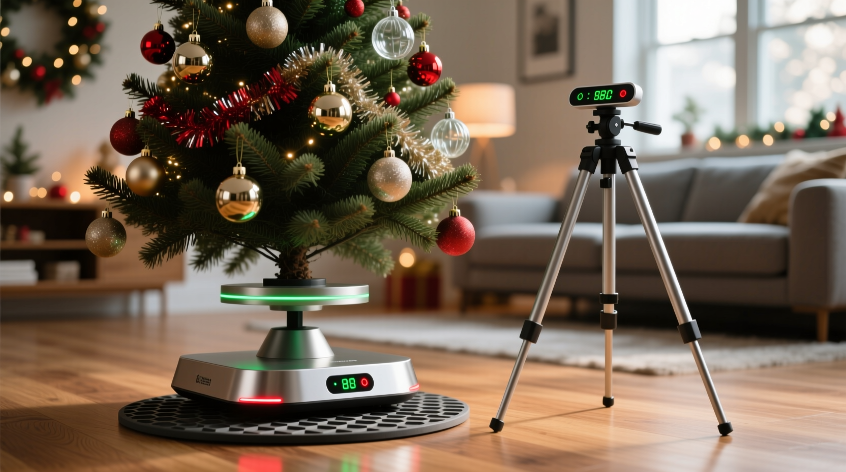 Smart Christmas Tree Stand With Weight Distribution Sensors Vs Standard ...