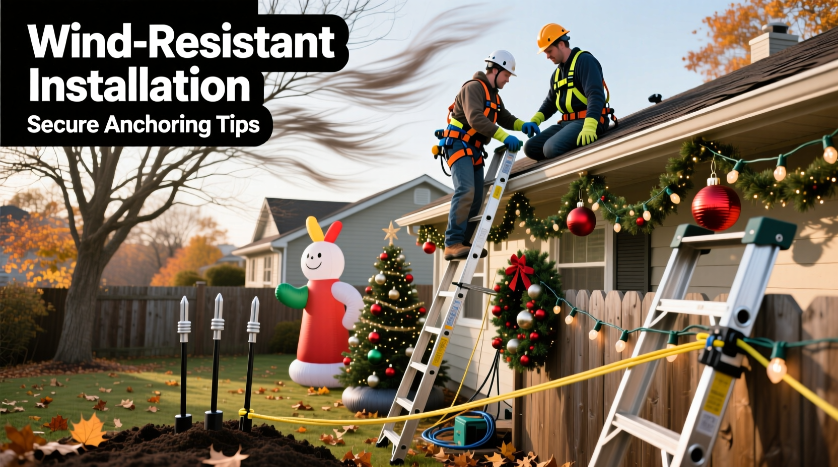 How To Secure Outdoor Christmas Decorations In High Wind Areas Effectively