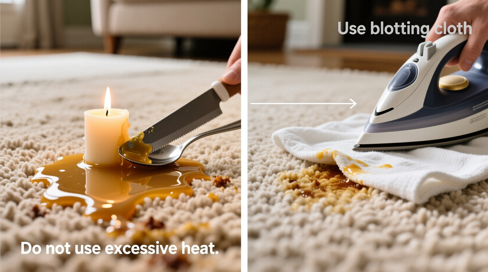 How To Get Candle Wax Out Of Carpet Without Cutting The Fibers