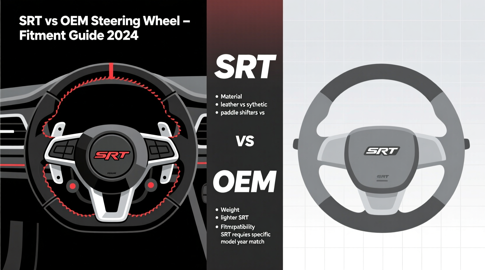 SRT vs OEM Steering Wheel: Key Differences & Fitment Guide