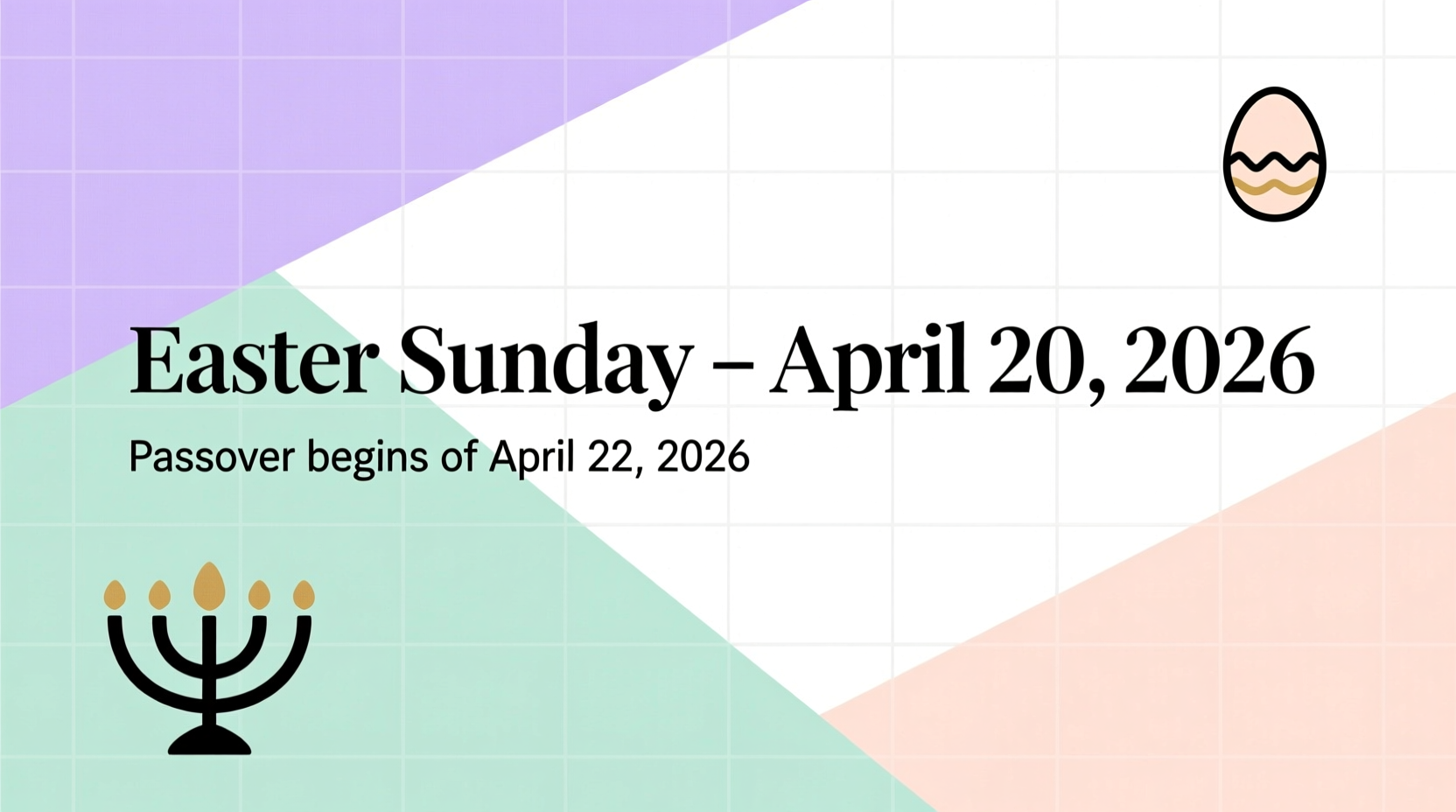 Easter and Passover Dates in 2026