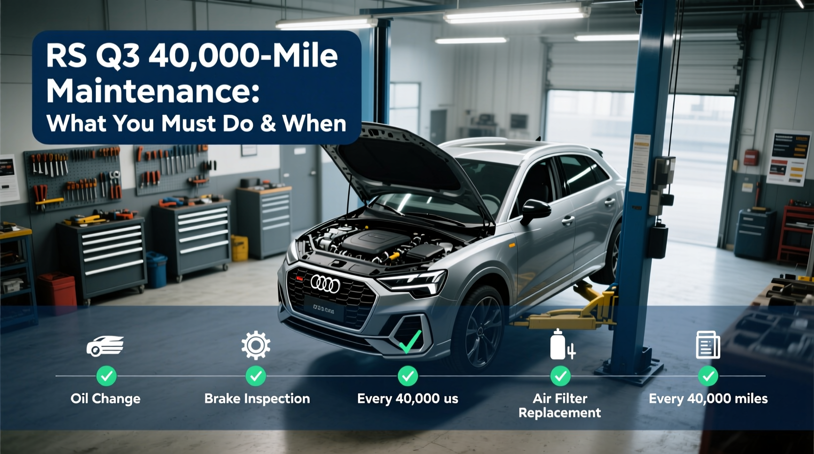 RS Q3 40,000-Mile Maintenance: What You Must Do & When