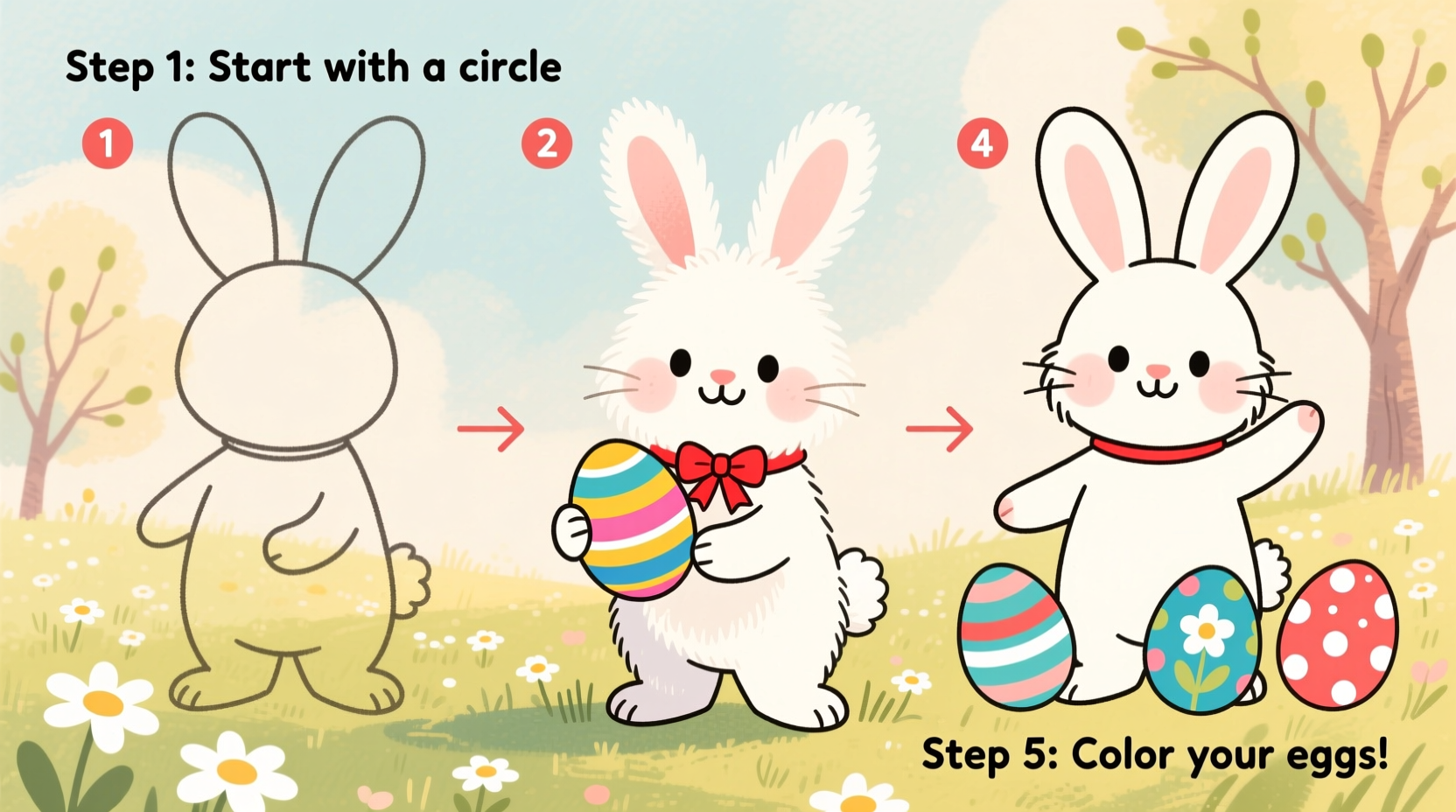 How to Draw an Easter Bunny with Eggs: Step-by-Step Guide