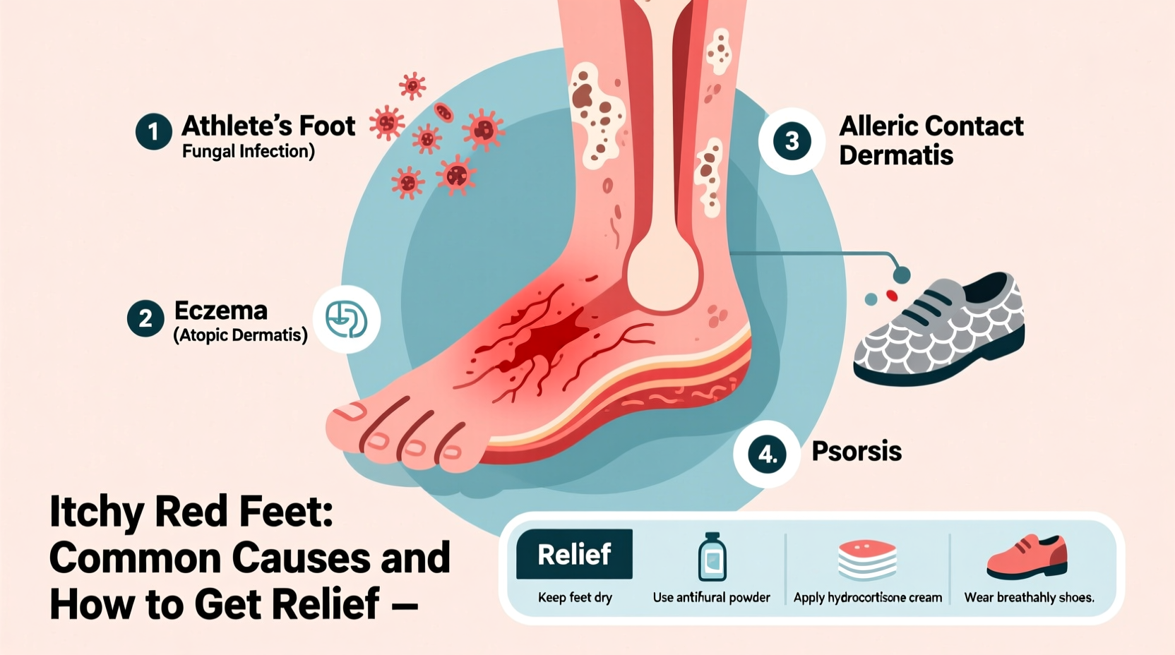 Itchy Red Feet Common Causes And How To Get Relief