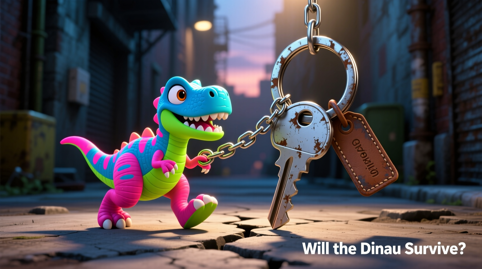 Dinosaur Keychain Vs Metal Keychain Will The Dino Survive Being ...
