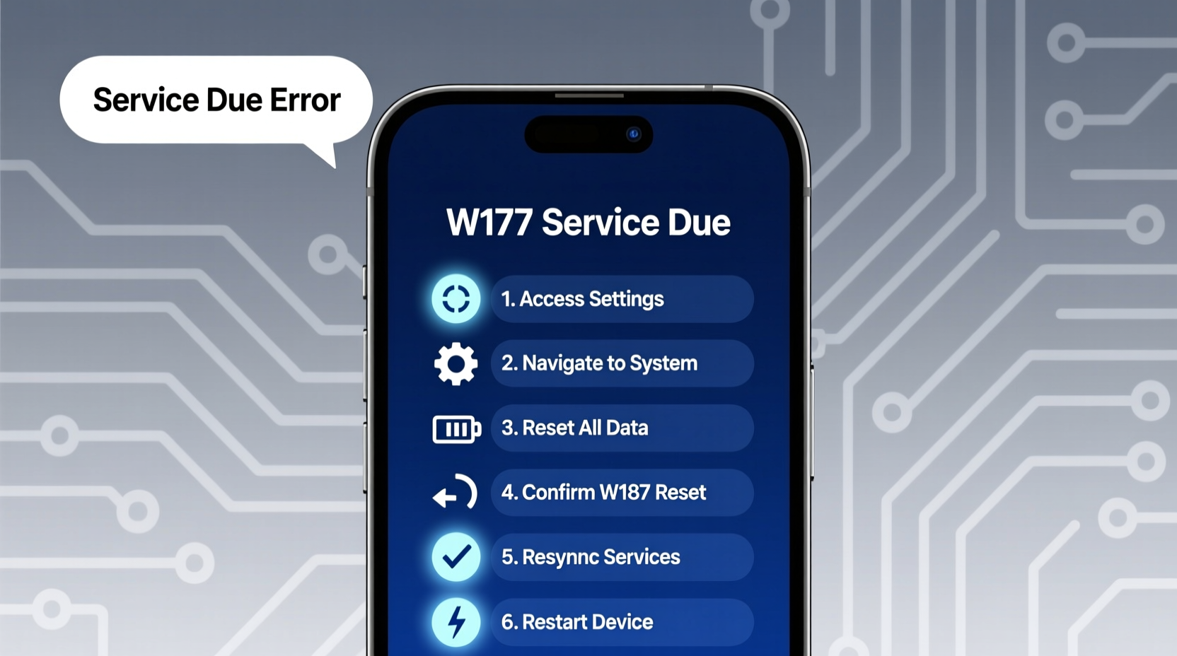 How to Fix W177 Service Due Error: Complete Reset Guide