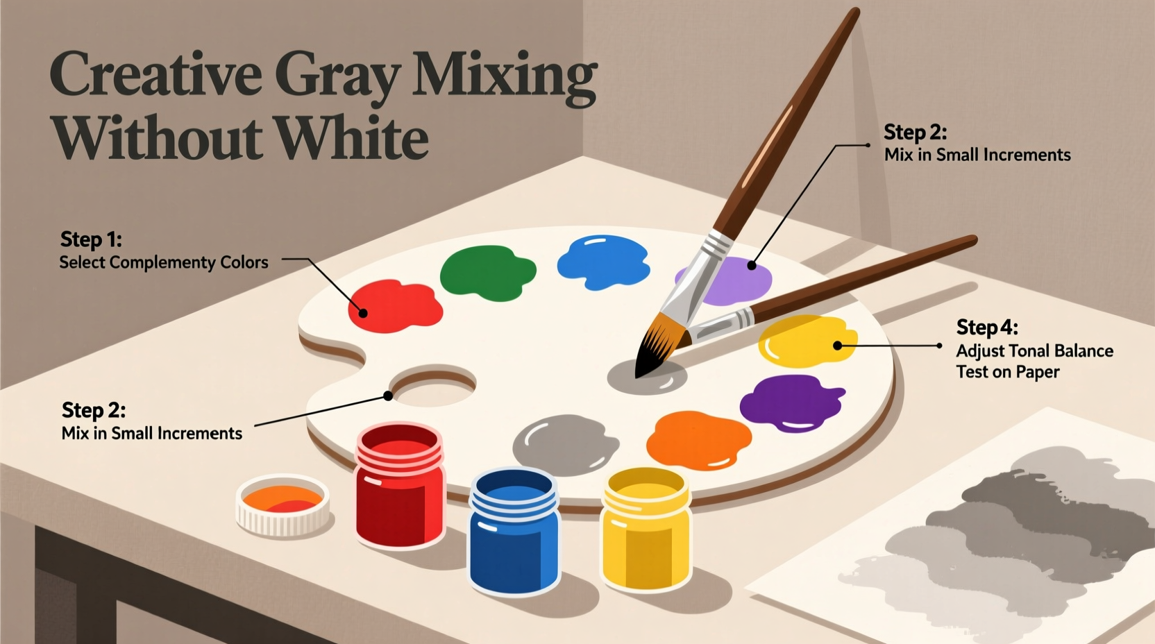 Creative Techniques For Making Gray Without White A Step By Step Color ...