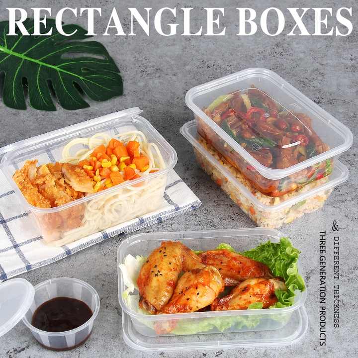 Eco-Friendly Microwaveable Plastic Food Containers - Disposable, BPA ...