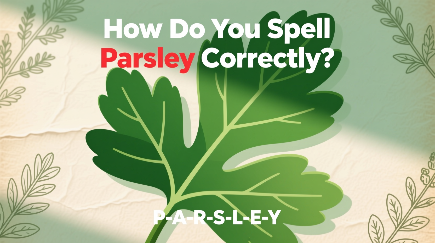 How Do You Spell Parsley Correctly?