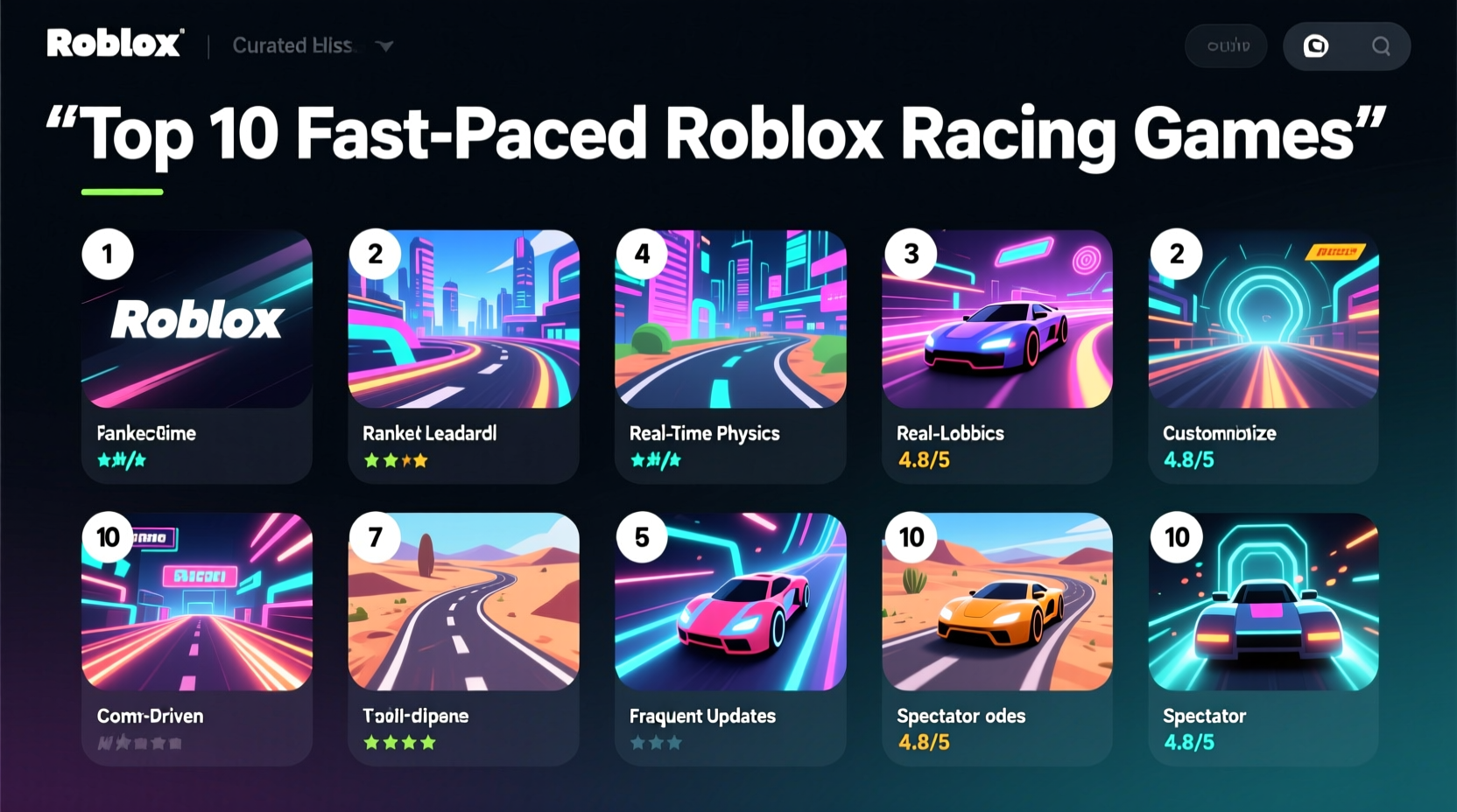 Top 10 Best Roblox Racing Games For Fast Paced Fun And Competition