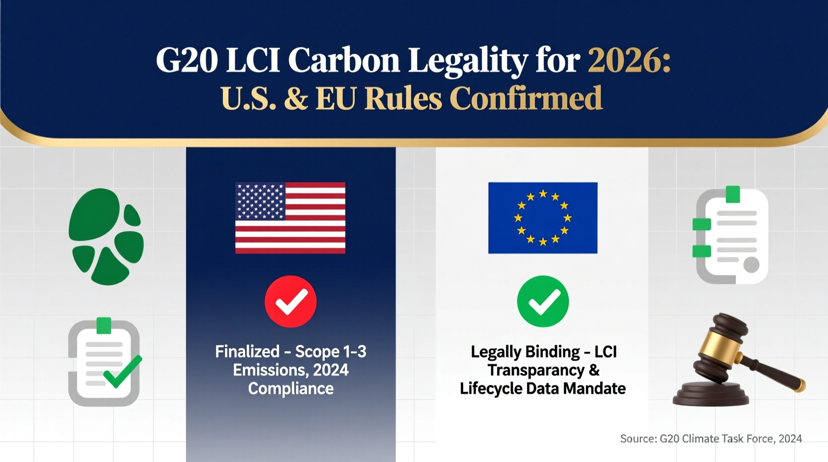 G20 LCI Carbon Legality for 2026: U.S. & EU Rules Confirmed