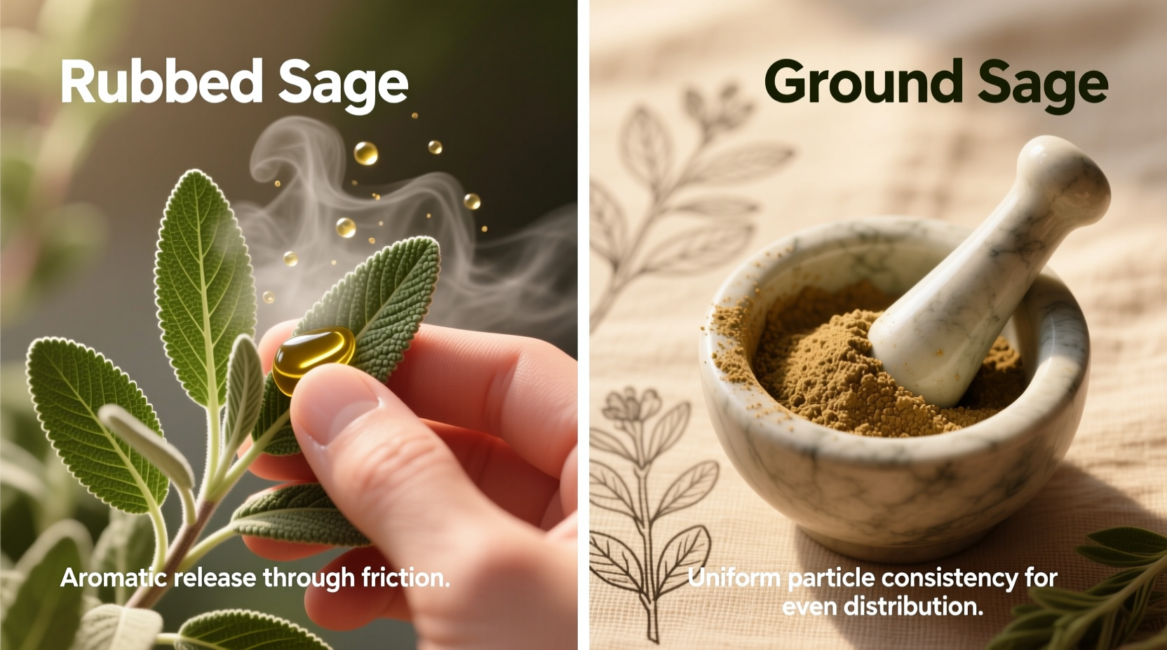 Rubbed vs Ground Sage: Are They Interchangeable?