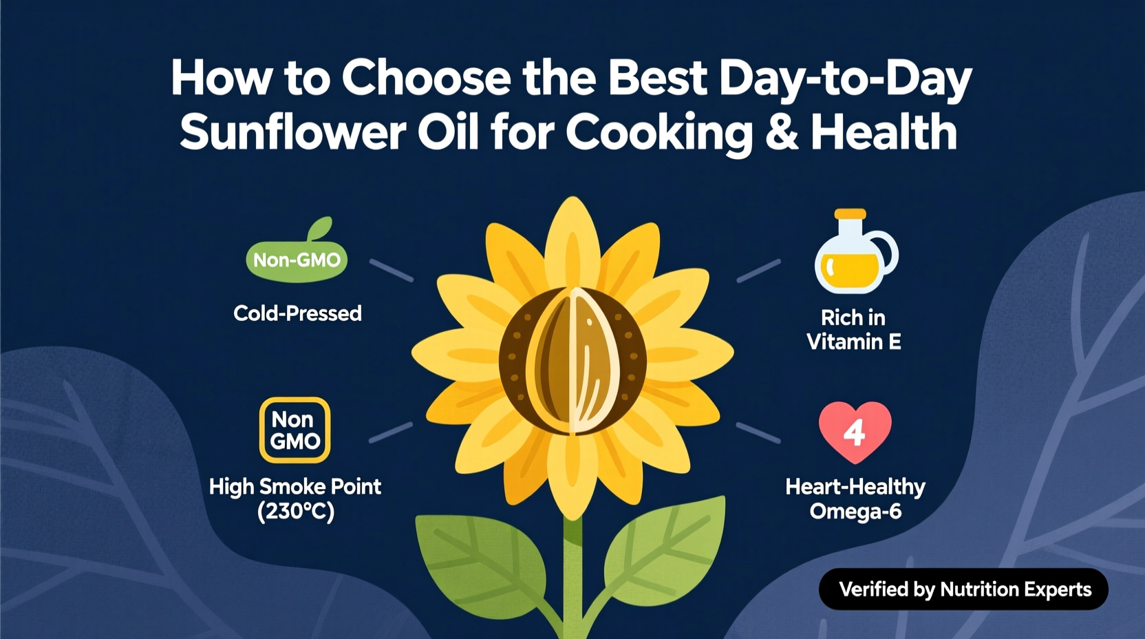 How to Choose the Best Day to Day Sunflower Oil for Cooking & Health