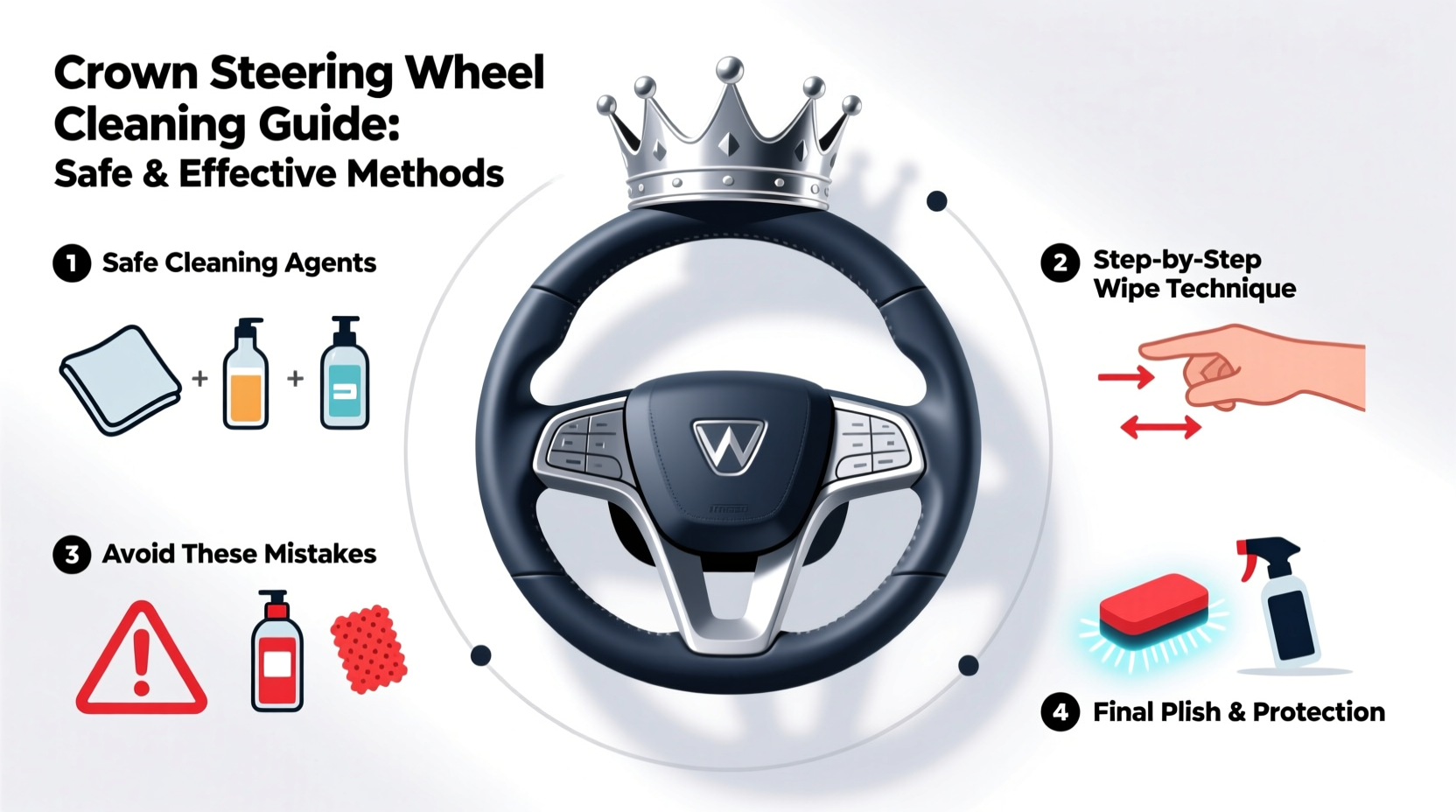 Crown Steering Wheel Cleaning Guide: Safe & Effective Methods