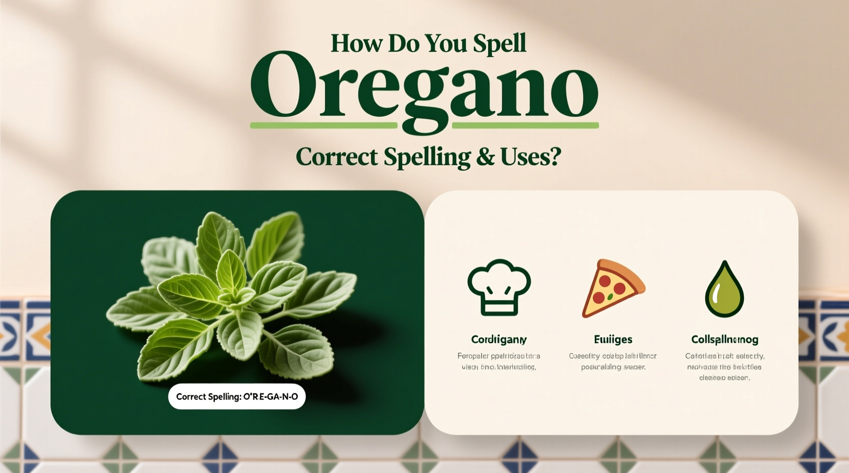 How Do You Spell Oregano? Correct Spelling & Uses