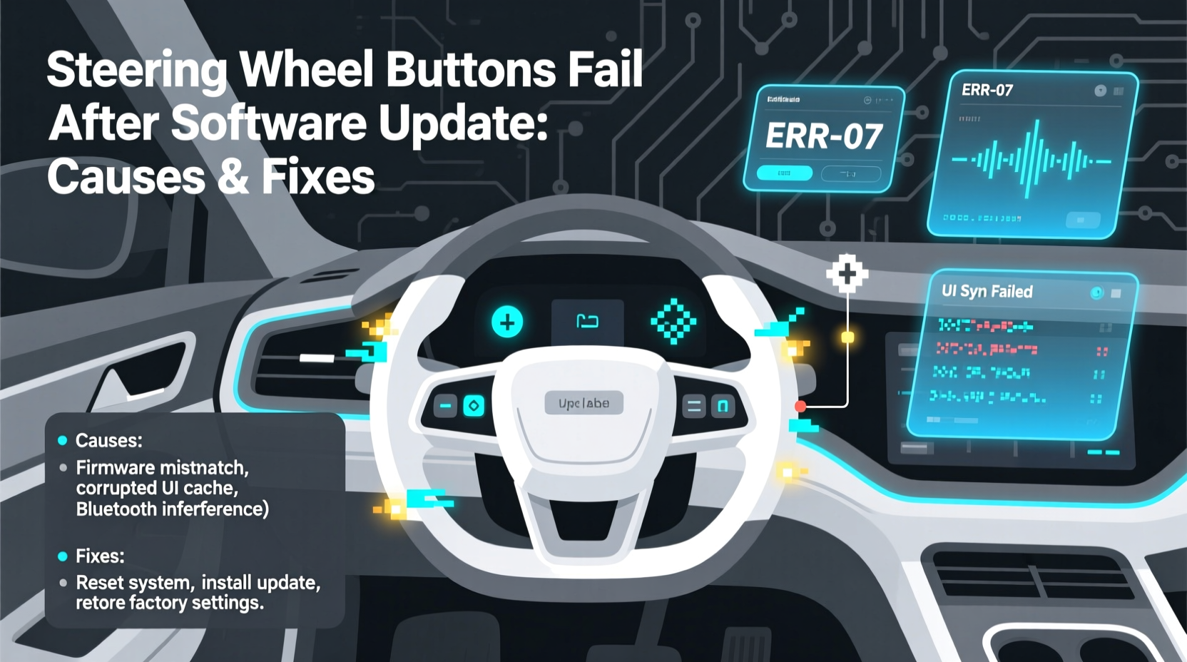 Steering Wheel Buttons Fail After Software Update: Causes & Fixes