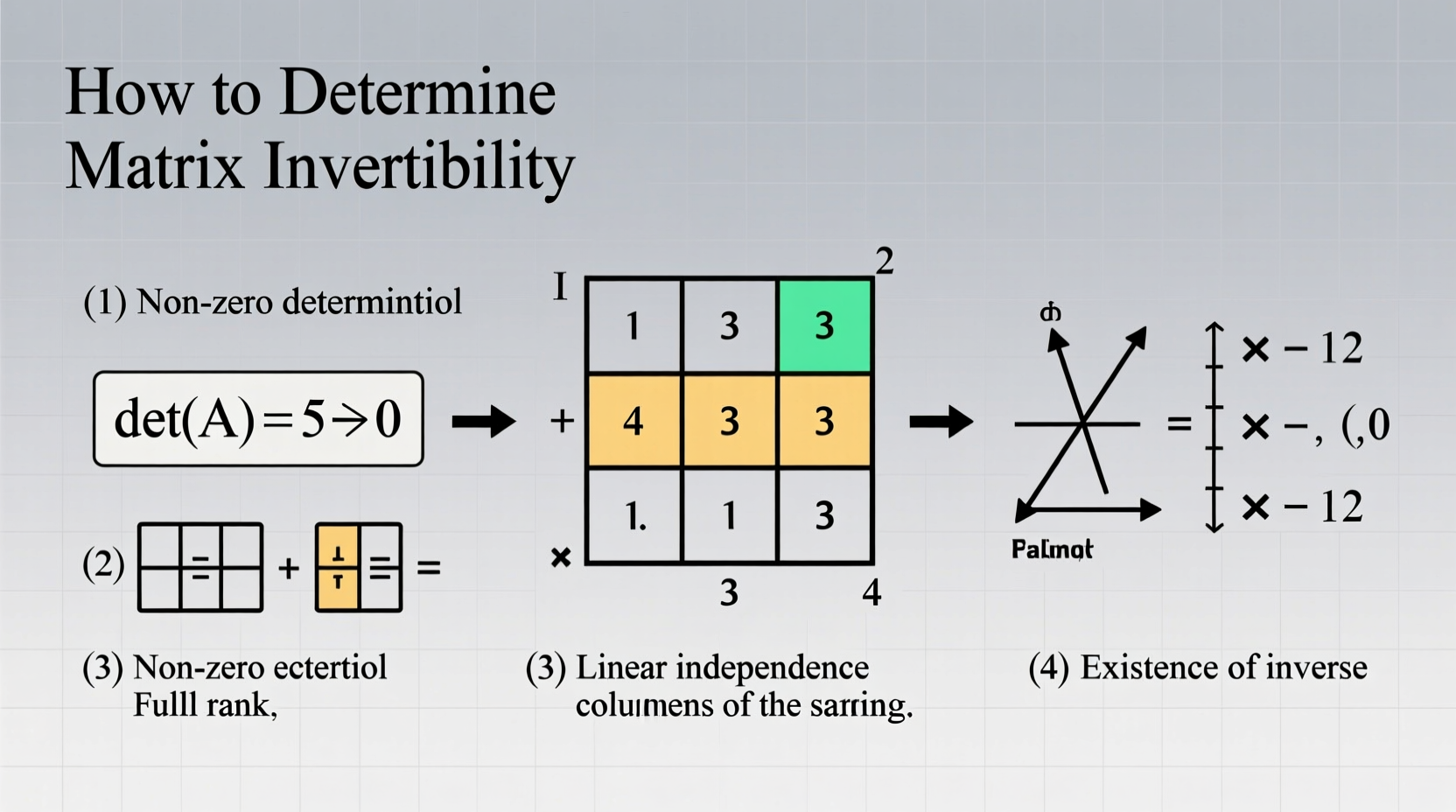 How To Determine If A Matrix Is Invertible Clear Criteria And Step By ...