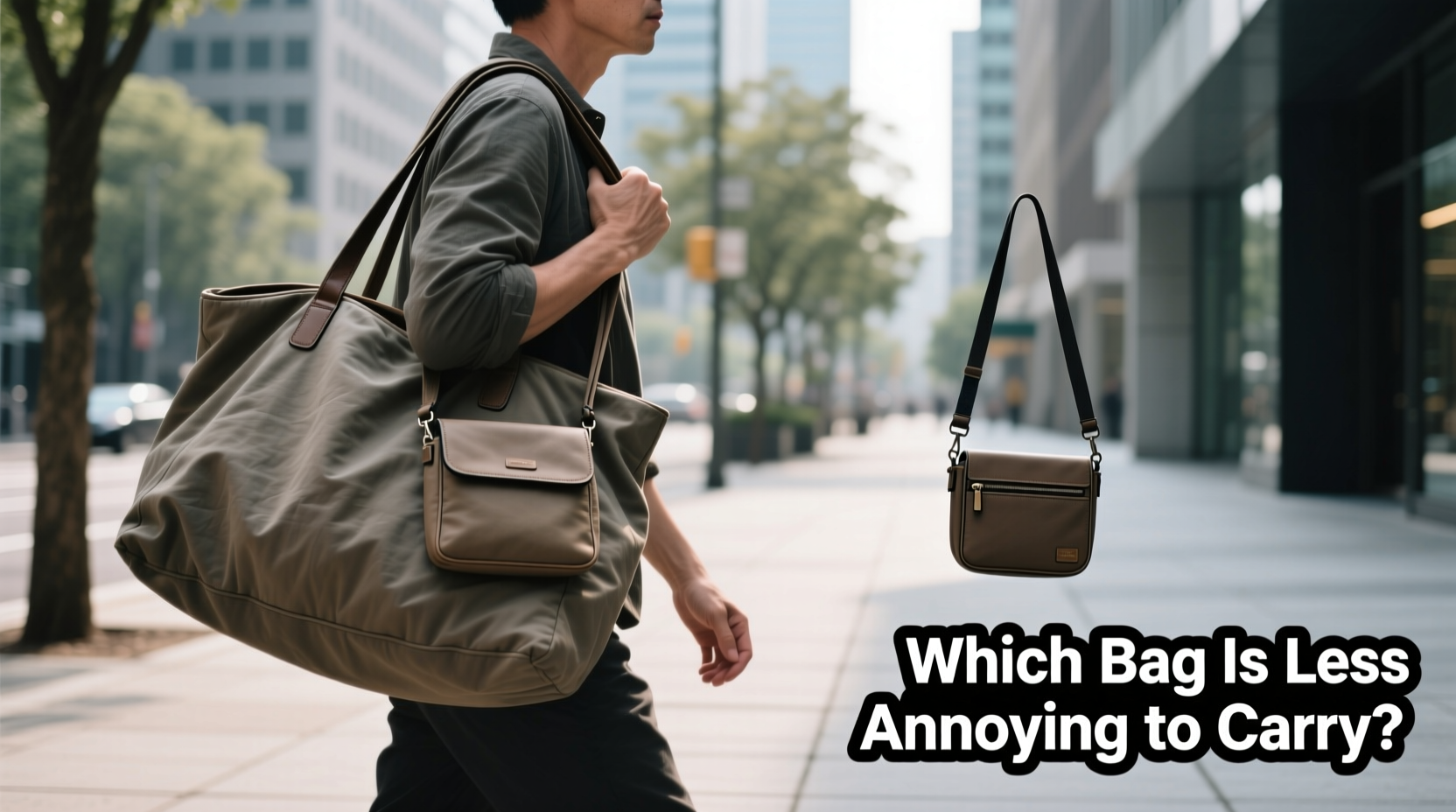 Large Shoulder Bag Vs Small Crossbody Which Bag Is Less Annoying To ...