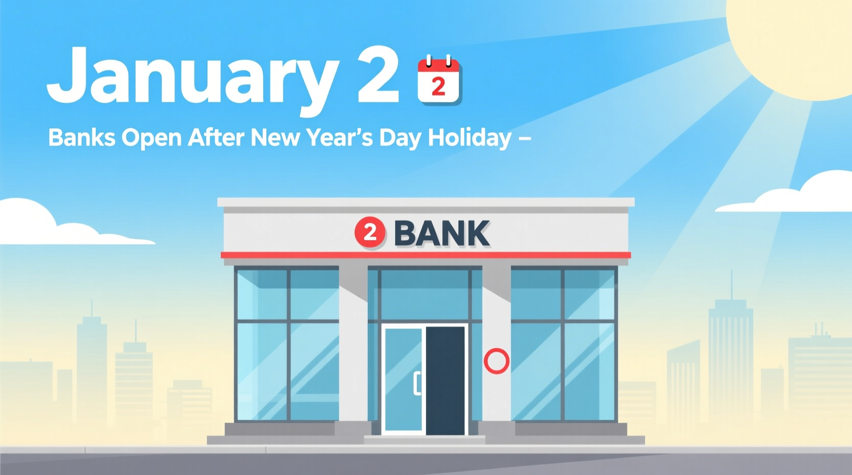 Banks Open January 2 After New Year's Day Holiday