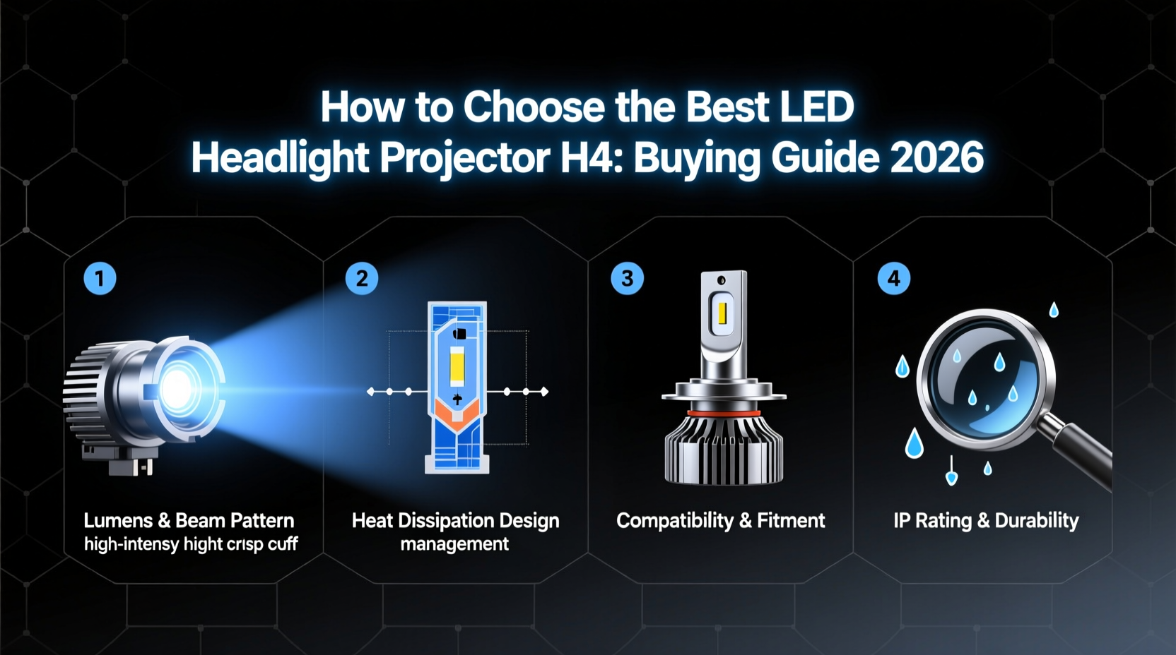How to Choose the Best LED Headlight Projector H4: Buying Guide 2026