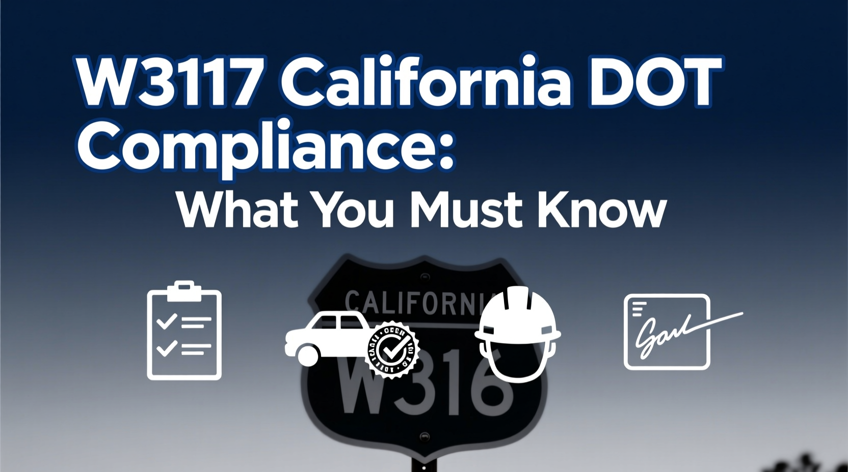 W3117 California DOT Compliance: What You Must Know