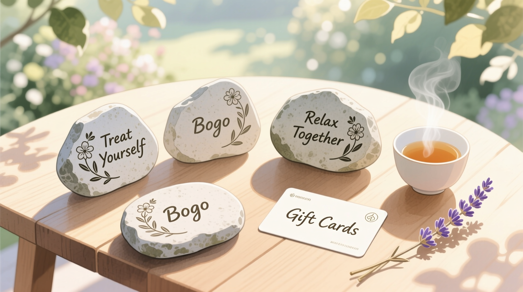 Hand Stone Bogo Gift Cards Treat Yourself Relax Together