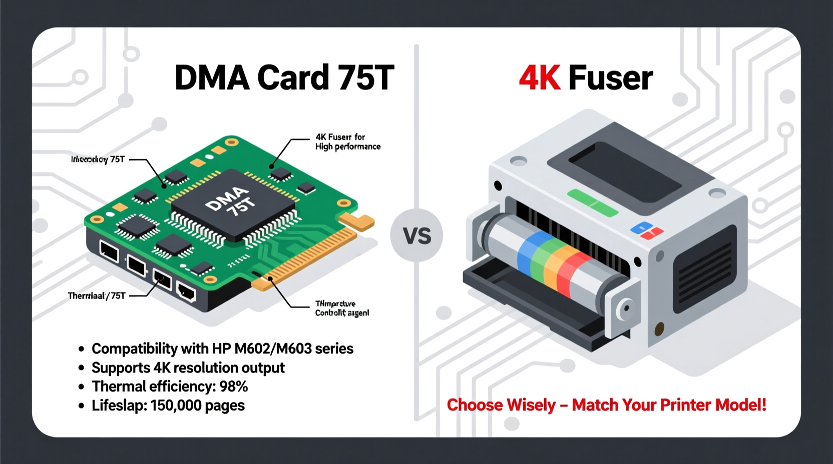 How to Choose the Right DMA Card 75T and 4K Fuser for Your Printer