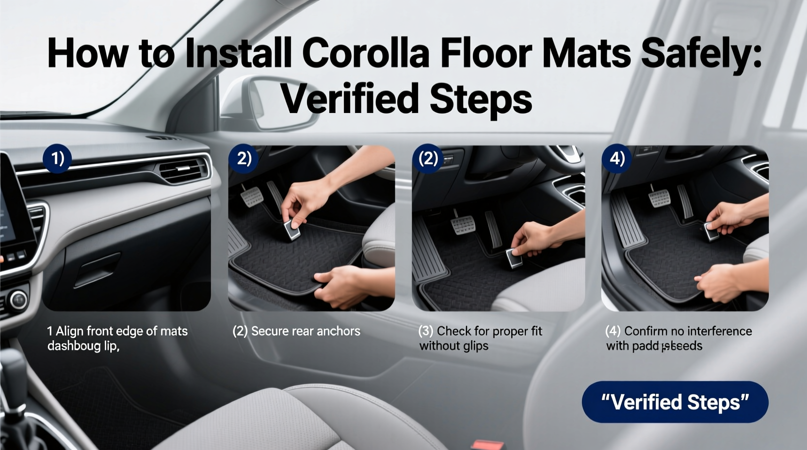 How to Install Corolla Floor Mats Safely: Verified Steps