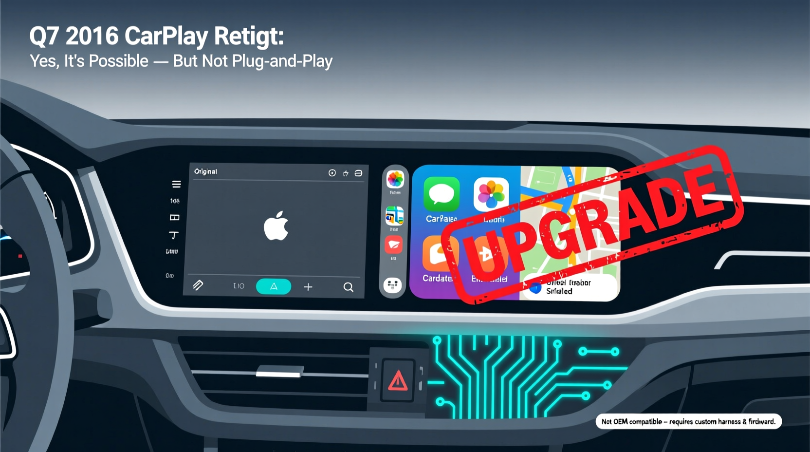 Q7 2016 CarPlay Retrofit: Yes, It’s Possible — But Not Plug-and-Play