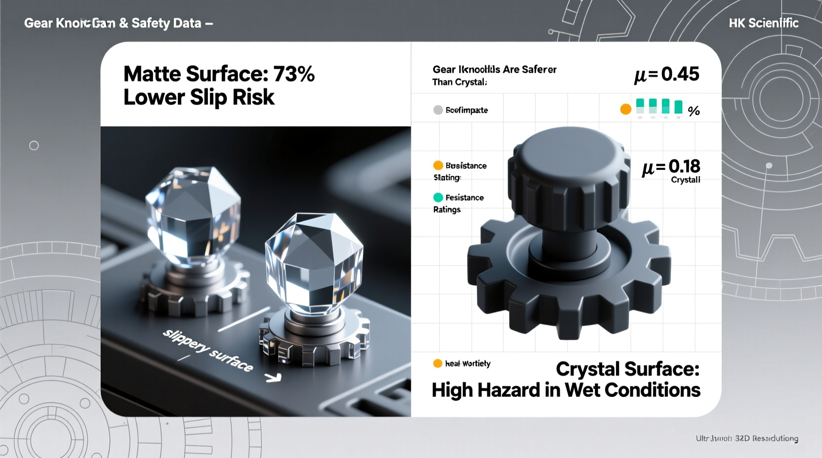 Matte Gear Knobs Are Safer Than Crystal: Friction & Safety Data