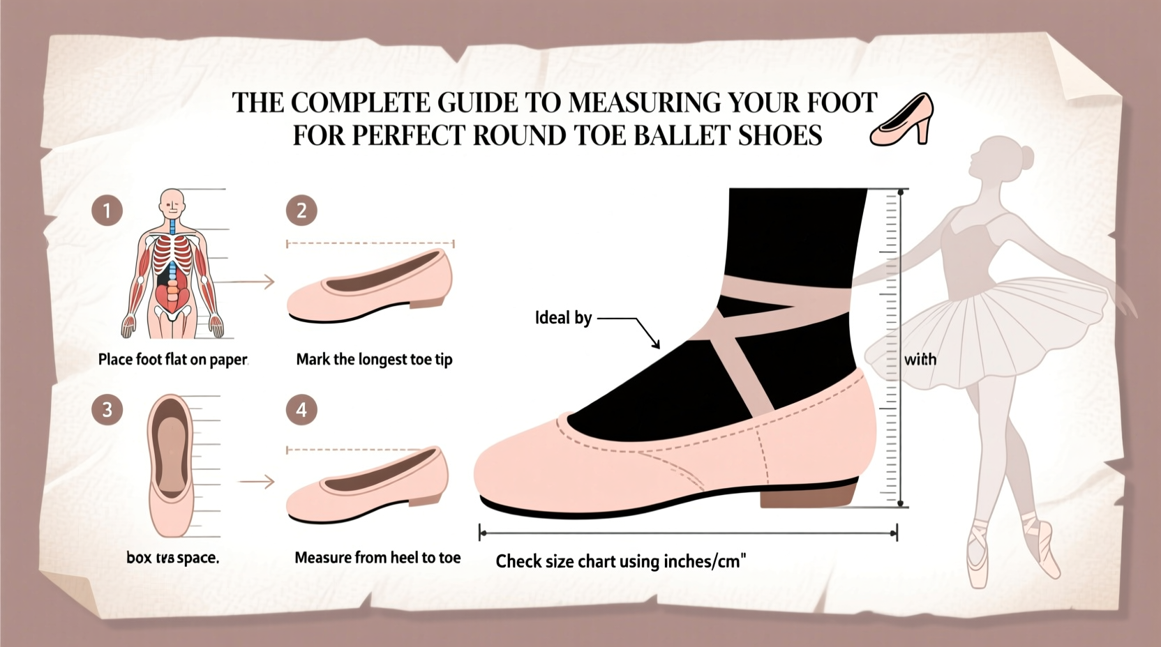 The Complete Guide To Measuring Your Foot For Perfect Round Toe Ballet ...
