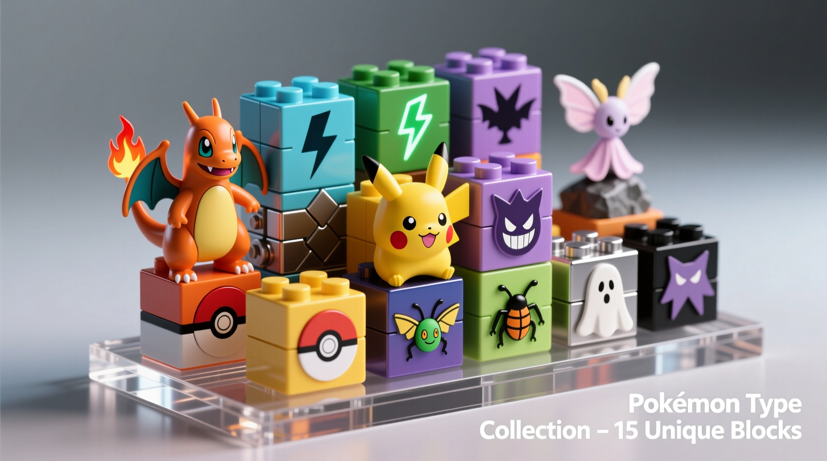 Explore The Best Pokemon Types With 15 Unique Collectible Building Blocks