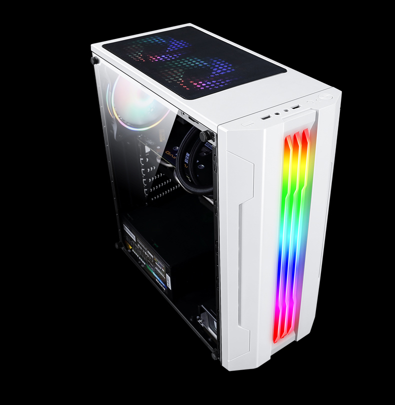 EVESKY MORNING RGB WHITE GAMING CASING - NEXXCOM COMPUTERS