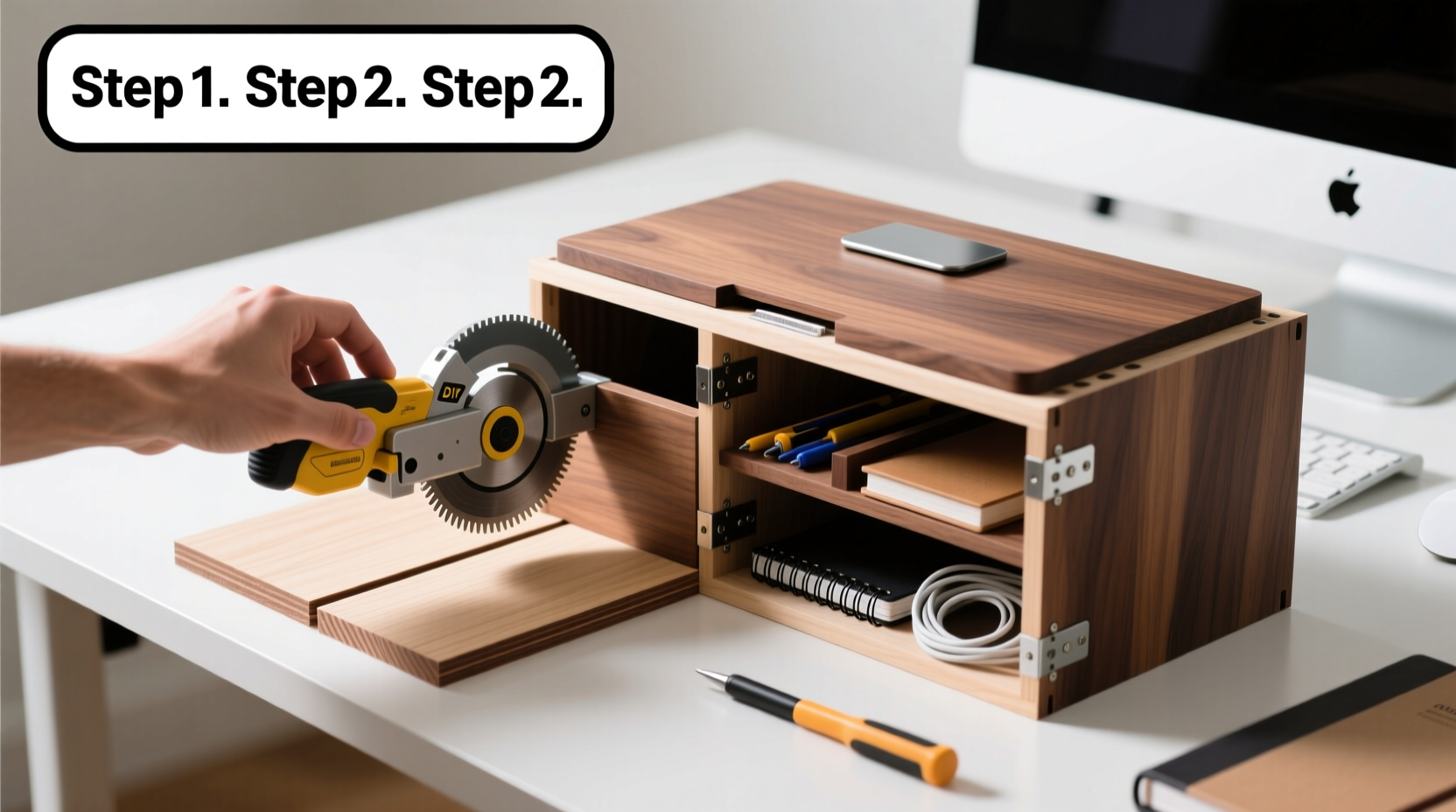 Step By Step Guide To Building A Custom Diy Desktop Storage Box For ...