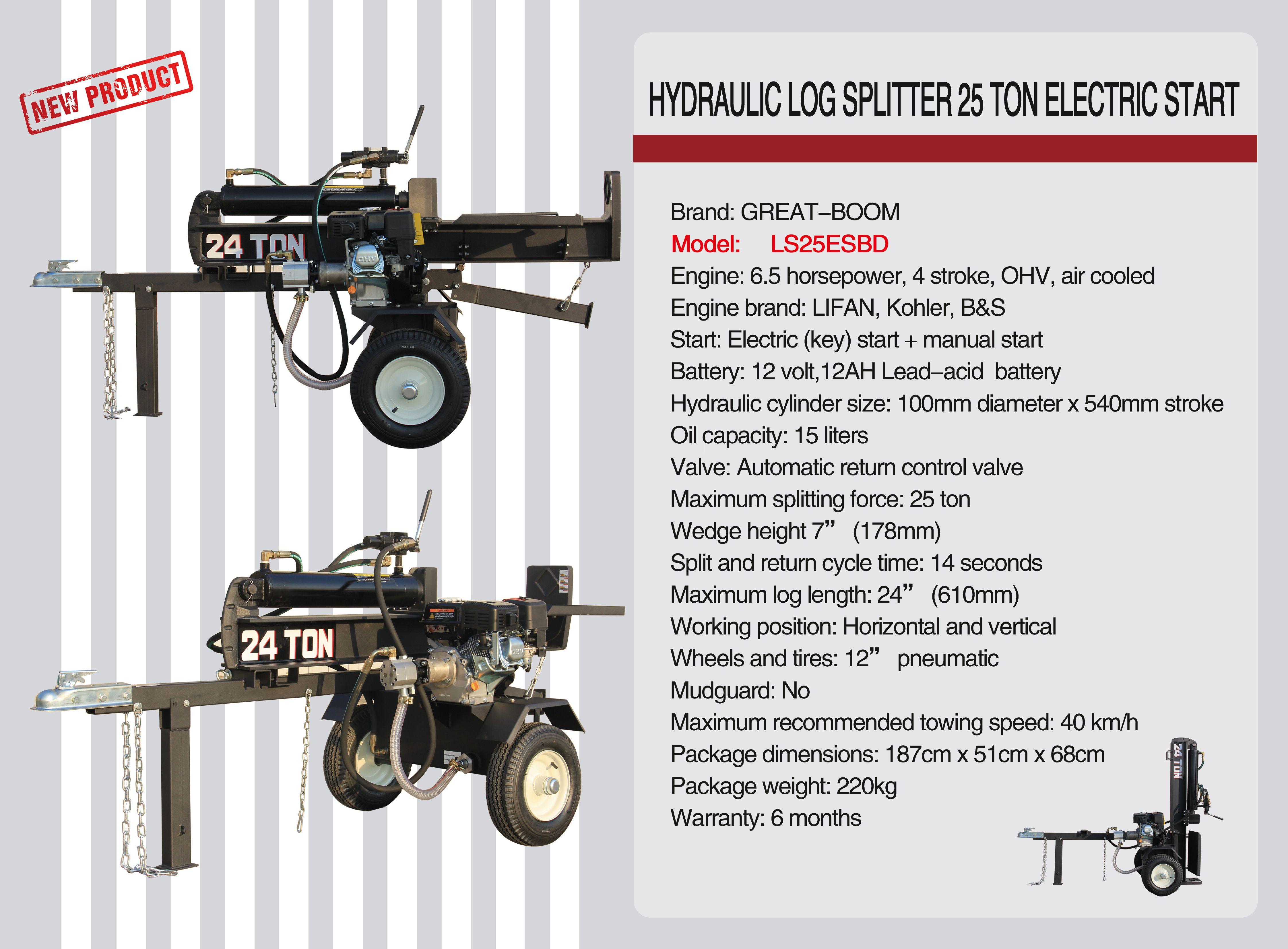LS45BD 45 Ton Hydraulic Log Splitter Fast Diesel Log Splitter with Log ...