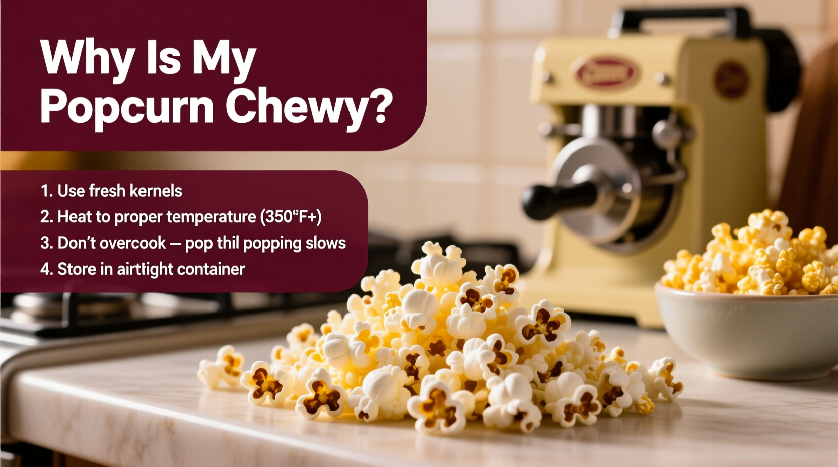 Chewy Popcorn Causes How To Fix It Easy Guide
