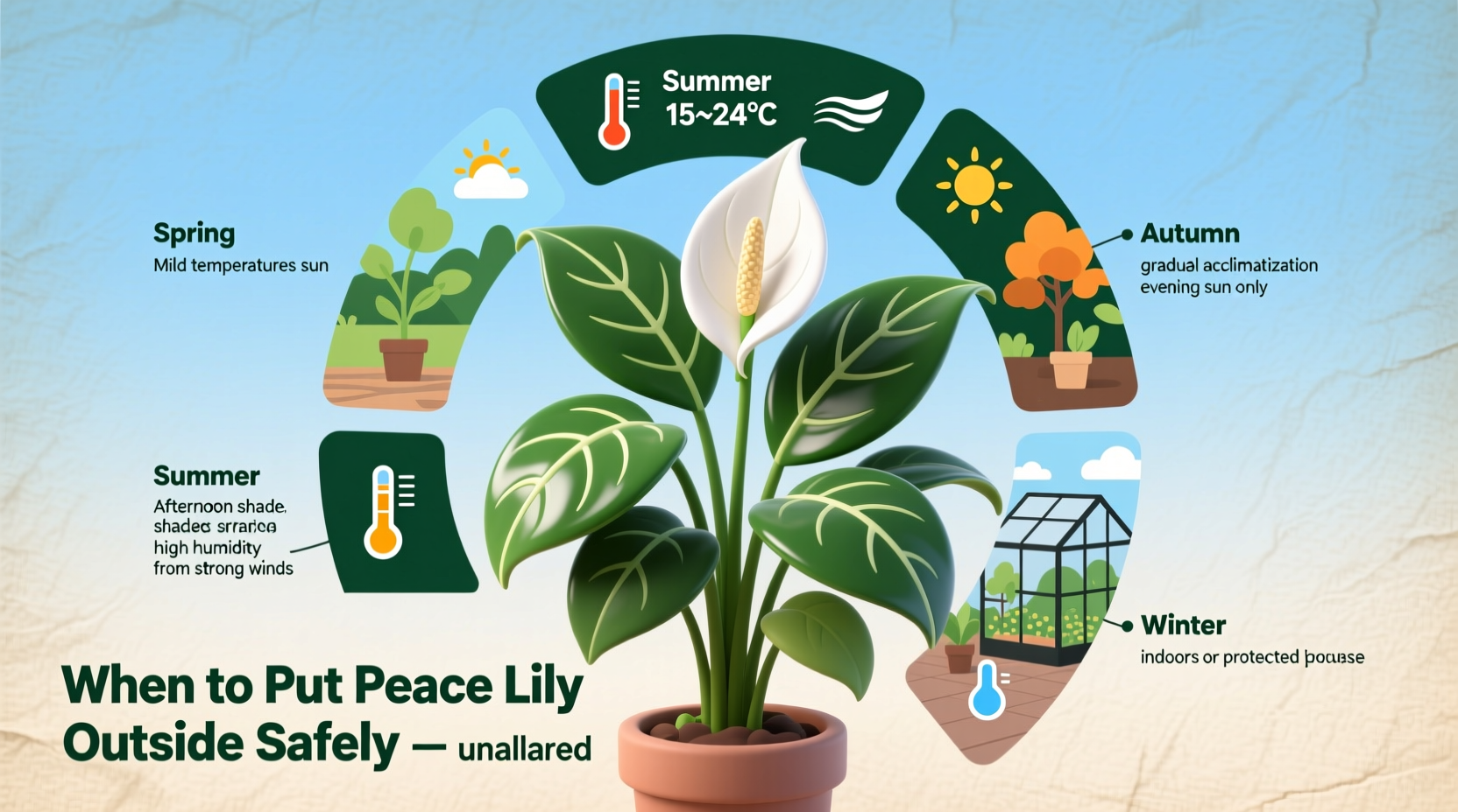 When to Put Peace Lily Outside Safely