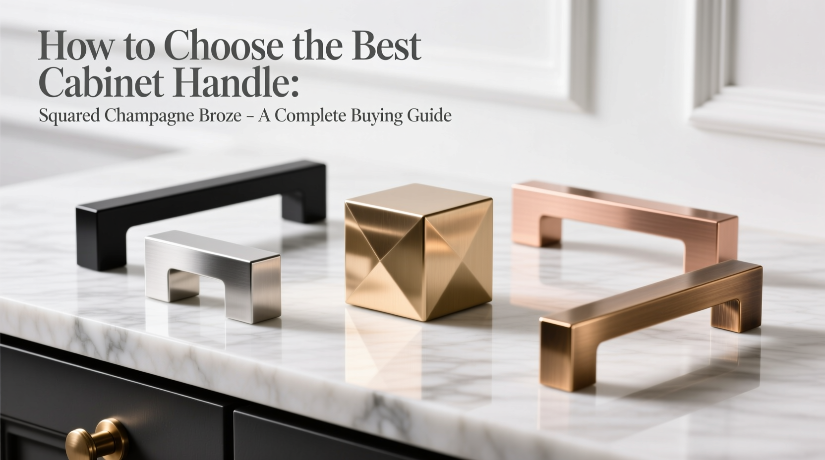 How to Choose Cabinet Handle Squared Champagne Bronze