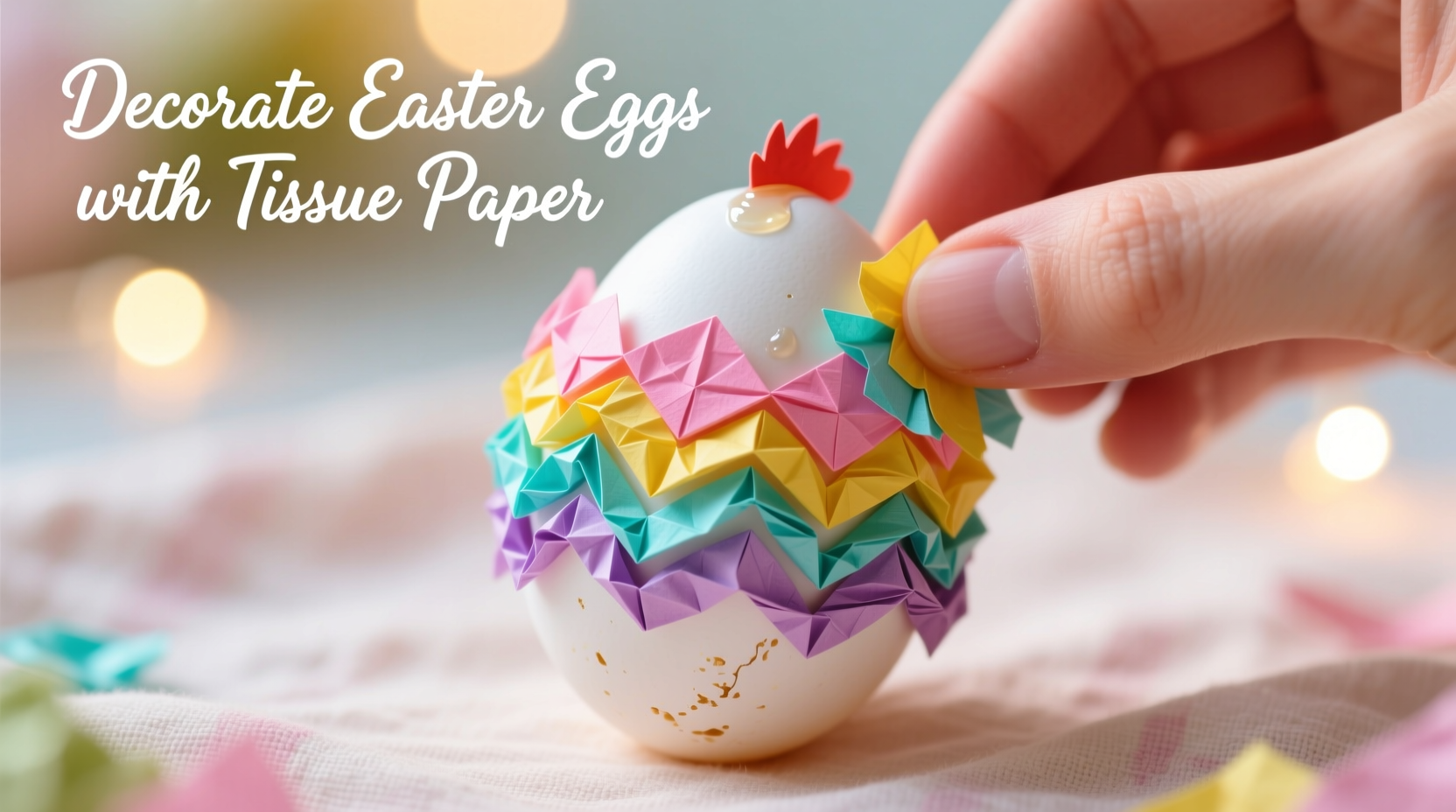 How to Decorate Easter Eggs with Tissue Paper
