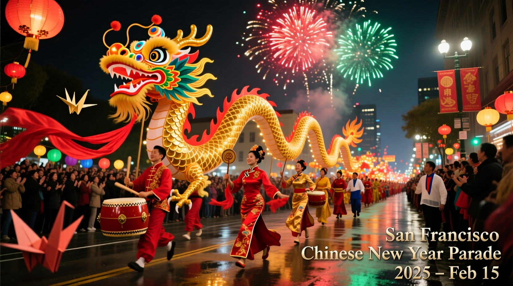 Chinese New Year Parade in San Francisco 2025 on February 15