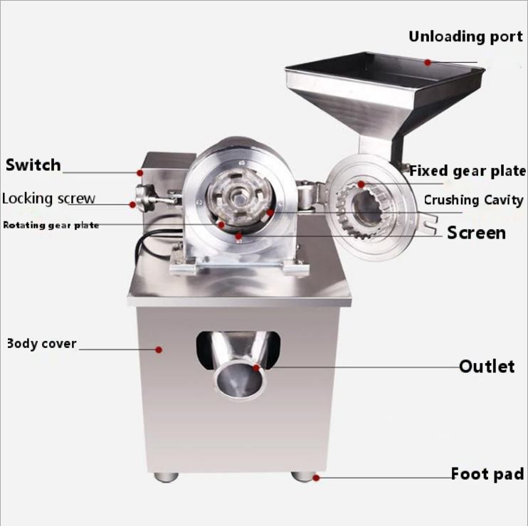 Grain Cassava Flour Milling Machine Corn Grain Mill Milling Machine ...