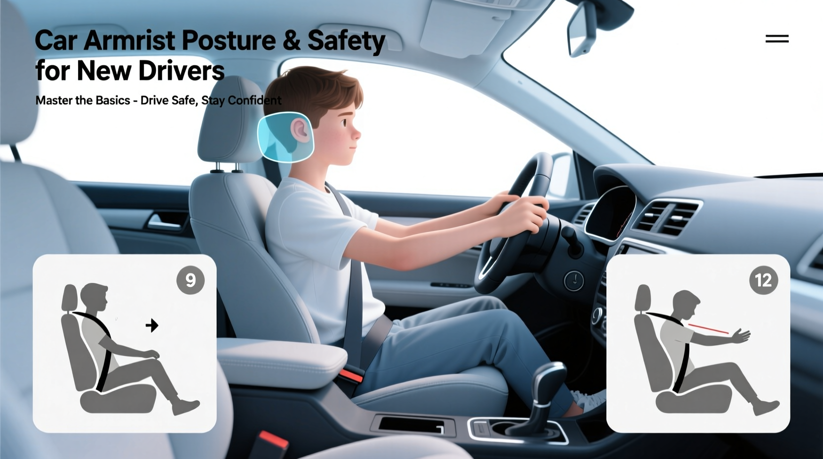 Car Armrest Posture & Safety for New Drivers: A Practical Guide