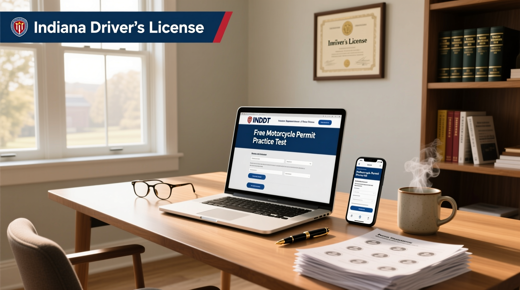 How to Find a Free Indiana Motorcycle Permit Practice Test